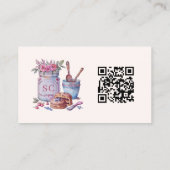 Rustic Watercolor QR Code Bakery Business Card | Zazzle