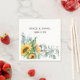 Rustic Watercolor Sunflower Eucalyptus Greenery Napkins | Zazzle