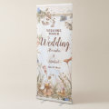 Rustic Watercolor Woodland Wedding Retractable Banner | Zazzle