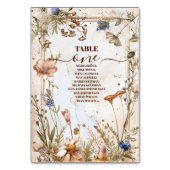 Rustic Watercolor Woodland Wedding Table Number | Zazzle