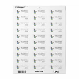 Rustic Watering Can and Lavender Return Address Label | Zazzle