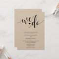 Rustic We Do Wedding Invitation | Zazzle