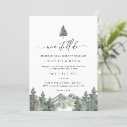 Rustic We Still Do Mountain Vow Renewal Invitation | Zazzle