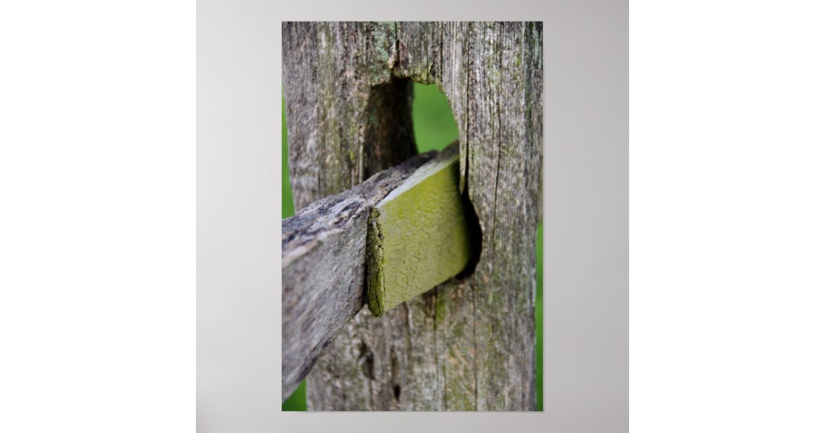 Rustic Weathered Fence Post Poster | Zazzle