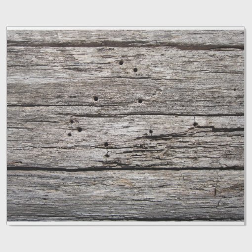 Rustic weathered wood beach panels wrapping paper | Zazzle