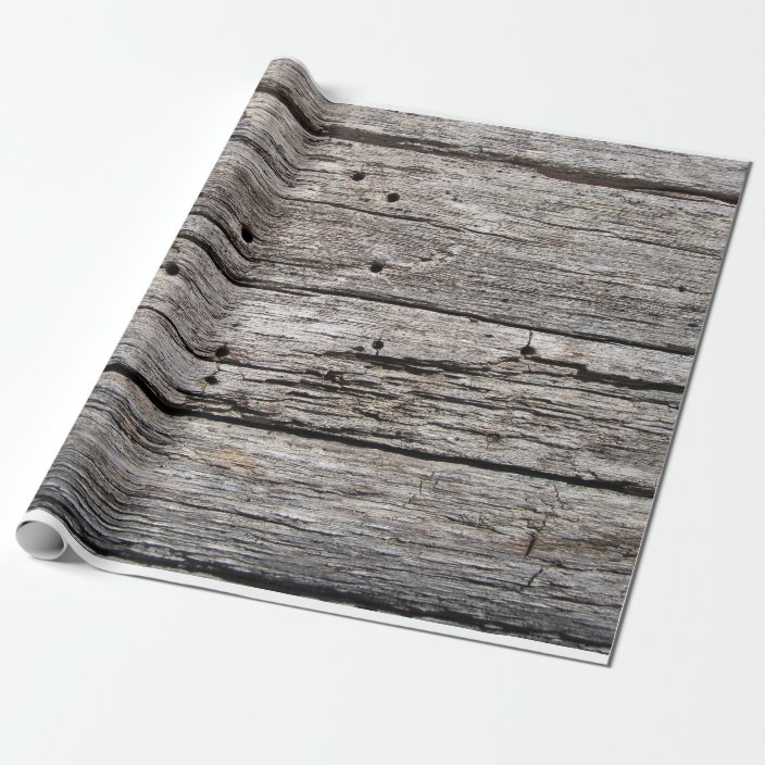 Rustic weathered wood beach panels wrapping paper | Zazzle.com