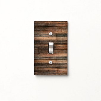 Rustic Weathered Wood Brown Barn Country Farmhouse Light Switch Cover ...