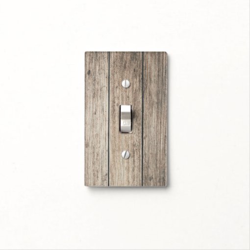 Rustic Weathered Wood Farmhouse Barn Country Light Switch Cover | Zazzle