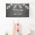 Rustic Wedding Black White Welcome Banner | Zazzle