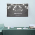 Rustic Wedding Black White Welcome Banner | Zazzle
