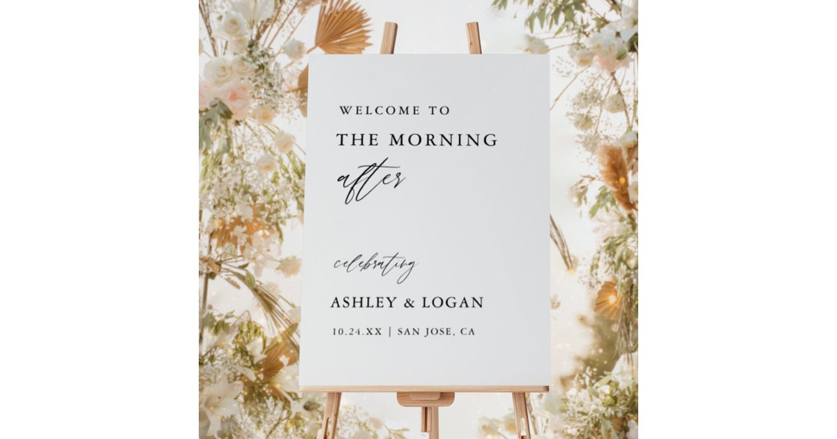Rustic Wedding Brunch Large Welcome Sign | Zazzle