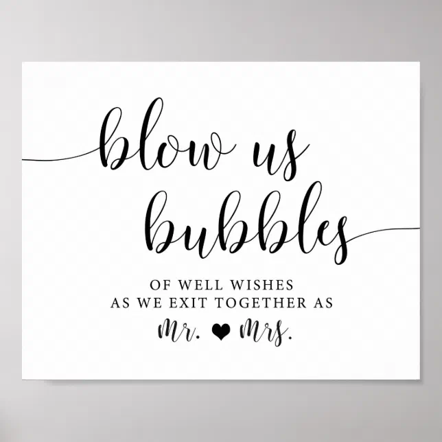 Rustic Wedding Bubbles Send Off Sign | Zazzle