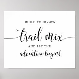Rustic Wedding Build Your Own Trail Mix Sign | Zazzle