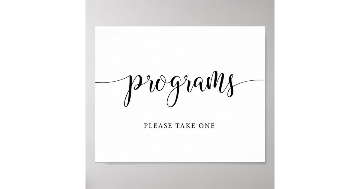 Rustic Wedding Ceremony Program Sign | Zazzle