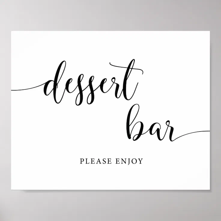 Rustic Wedding Dessert Bar Table Sign | Zazzle