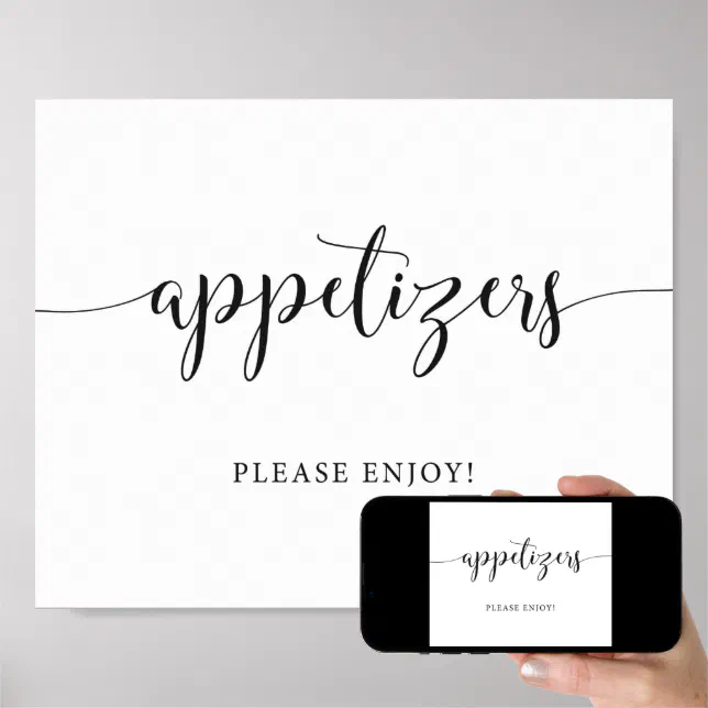 Rustic Wedding Food Buffet Appetizers Sign | Zazzle