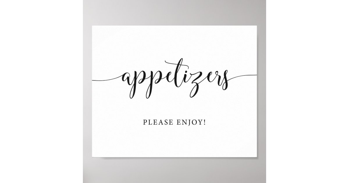 Rustic Wedding Food Buffet Appetizers Sign | Zazzle
