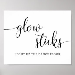 Rustic Wedding Glow Stick Send Off Sign | Zazzle