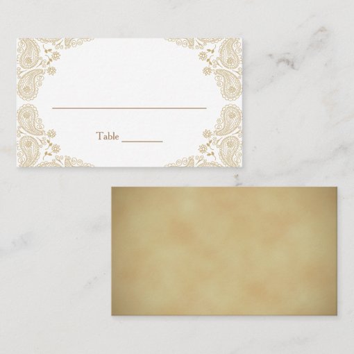 Rustic Wedding I Paisley Table Assignment Card | Zazzle