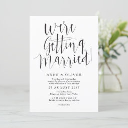 Rustic Wedding Invitation Black | Zazzle