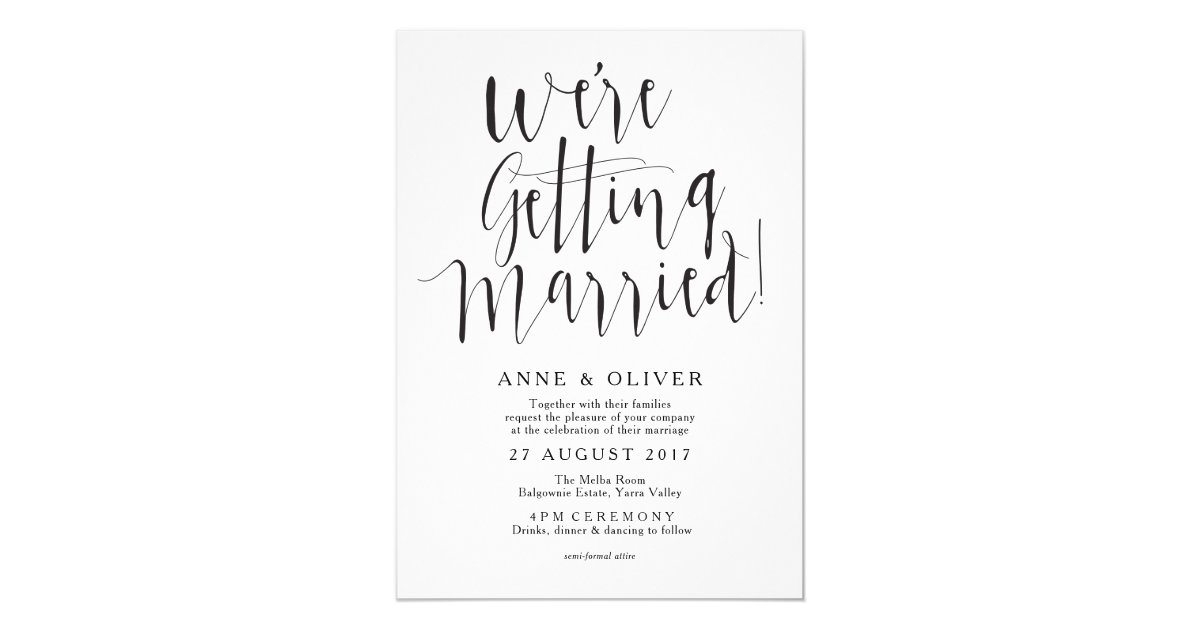 Rustic Wedding Invitation Black | Zazzle.com