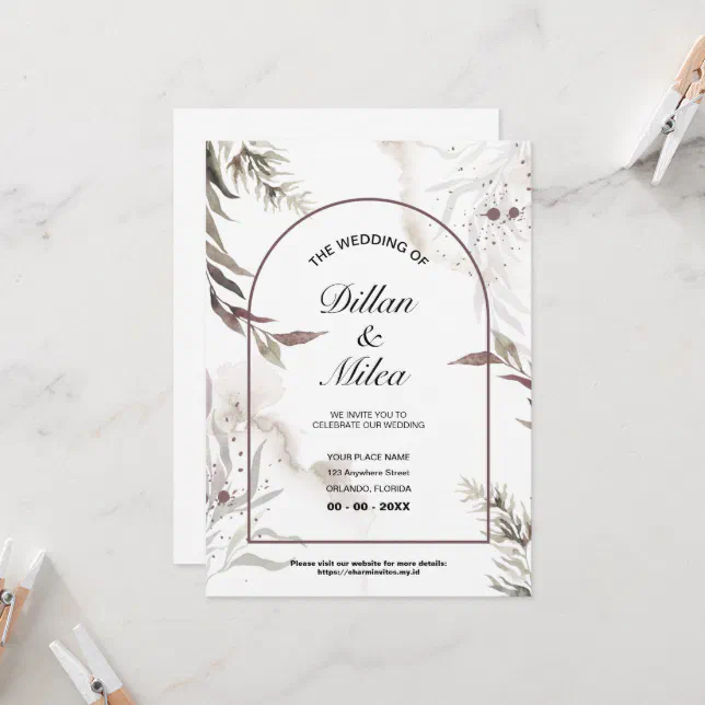 Rustic Wedding Invitation Card | Zazzle