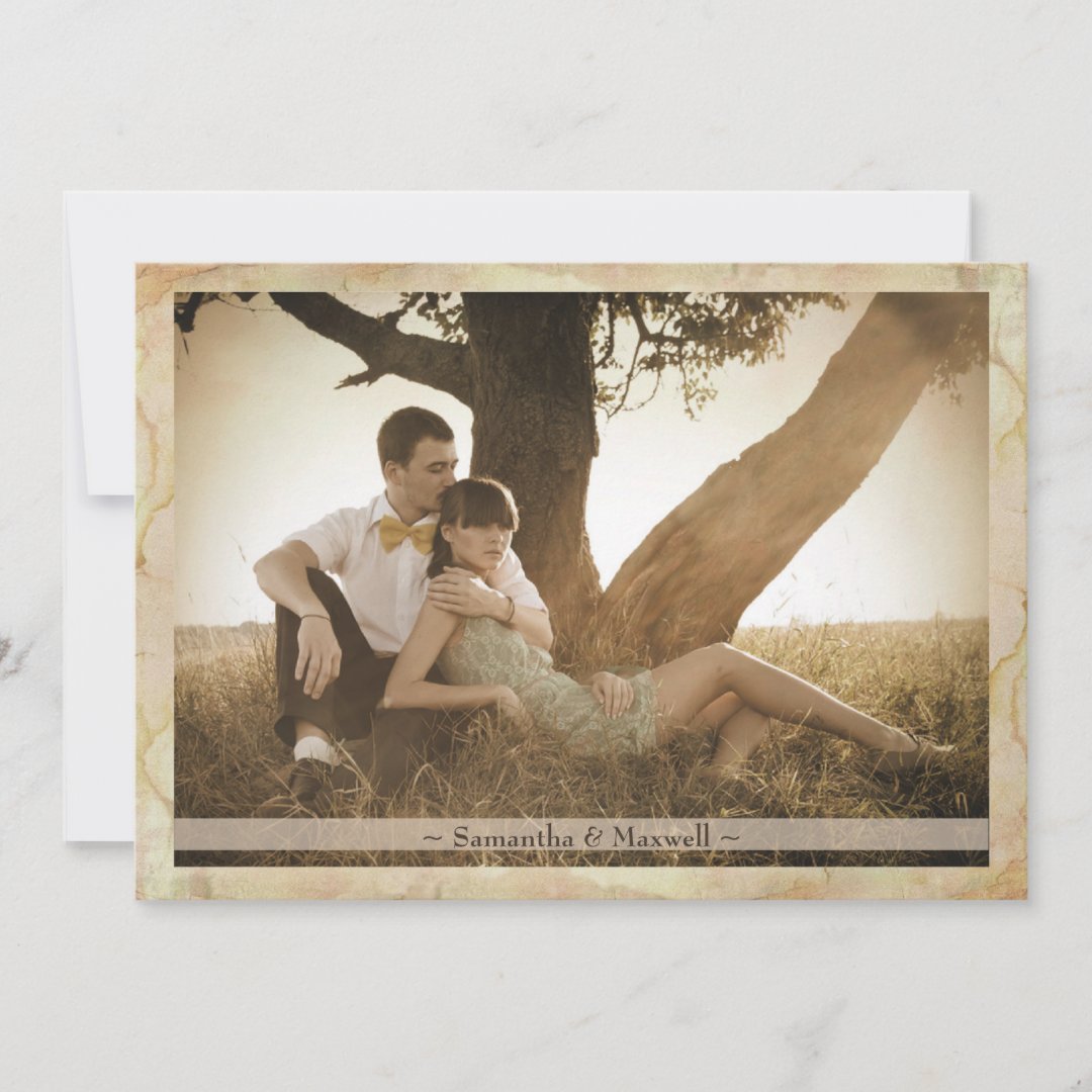 Rustic Wedding Invitation, Photo Invitation | Zazzle