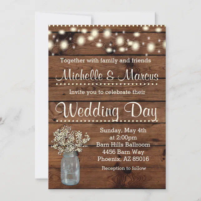 Rustic Wedding Invitation, Wedding Invitation | Zazzle