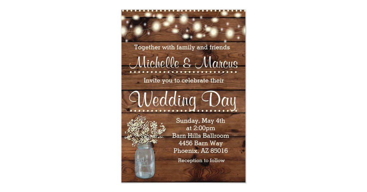 Rustic Wedding Invitation, Wedding Invitation | Zazzle.com