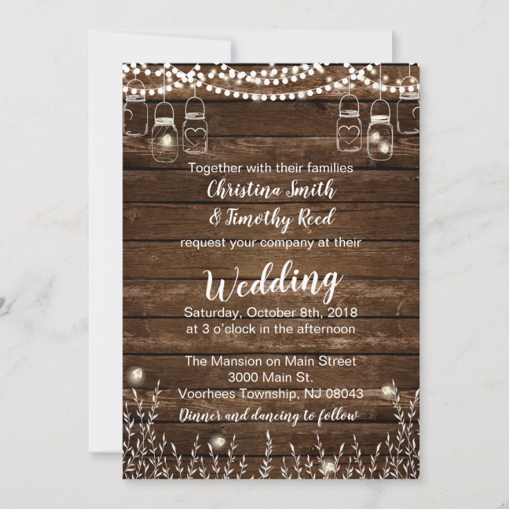 Rustic Wedding Invitations - Country Wedding | Zazzle