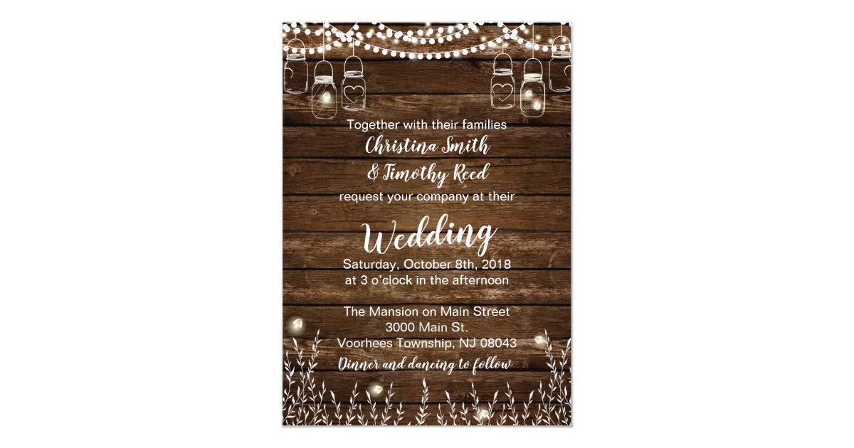 Rustic Wedding Invitations - Country Wedding | Zazzle.com