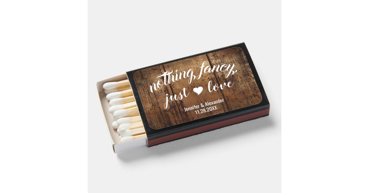 Rustic Wedding Matchboxes | Zazzle