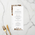 Rustic Wedding menu, Vintage boho menu | Zazzle