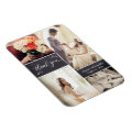 Rustic Wedding Photo collage chalkboard blocks Magnet | Zazzle