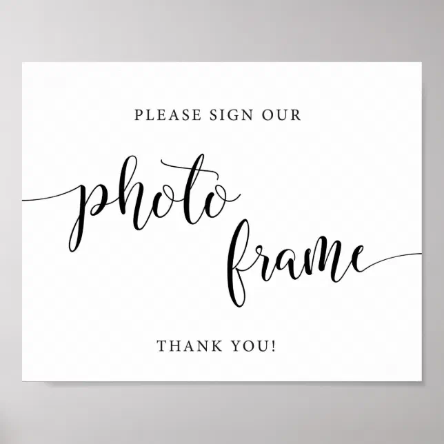 Rustic Wedding Please Sign Our Photo Frame Sign | Zazzle