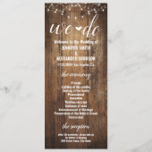 Rustic Wedding Program | Zazzle