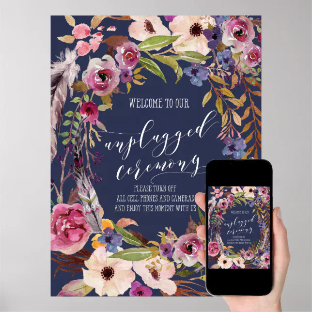 Rustic Wedding Program Wedding Party Sign | Zazzle