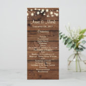 Rustic Wedding Program, Wedding Program, Rustic Program | Zazzle