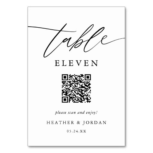 Rustic Wedding QR Code Table Number | Zazzle