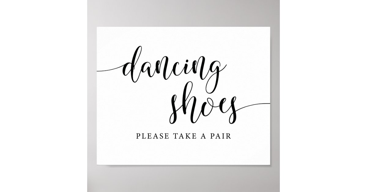 Rustic Wedding Reception Dancing Shoes Sign | Zazzle