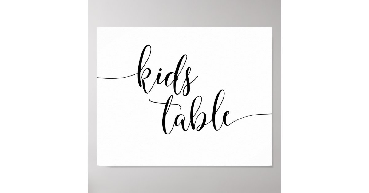 Rustic Wedding Reception Kids Table Sign | Zazzle