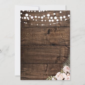 Rustic Wedding Reception Party Invitation | Zazzle