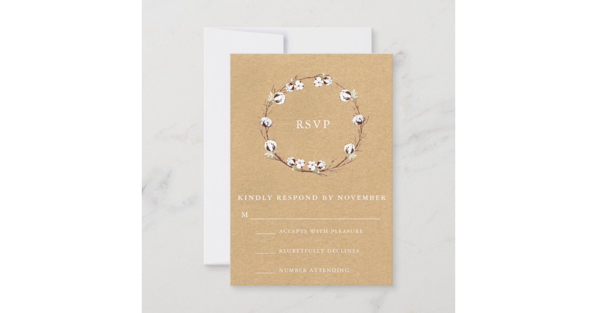 Rustic Wedding RSVP | Zazzle