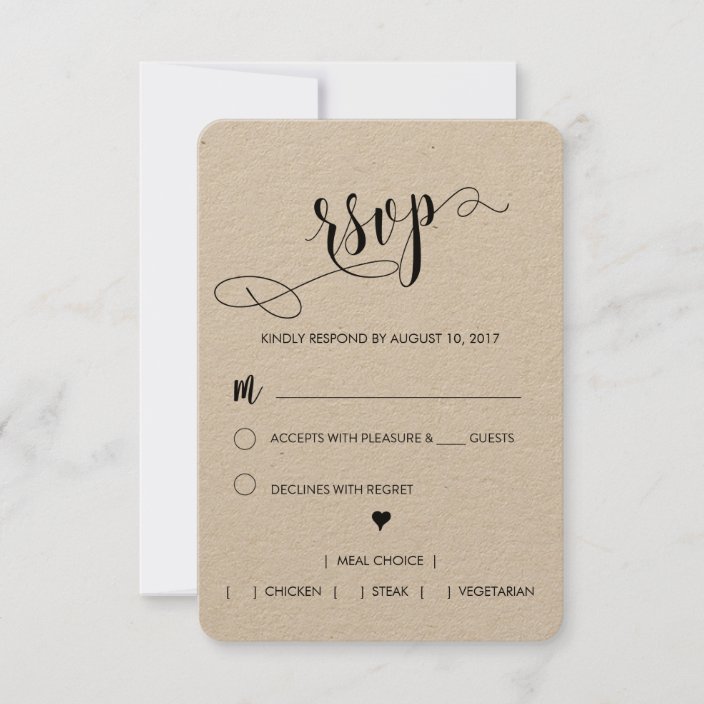 Rustic Wedding RSVP Card | Zazzle.com