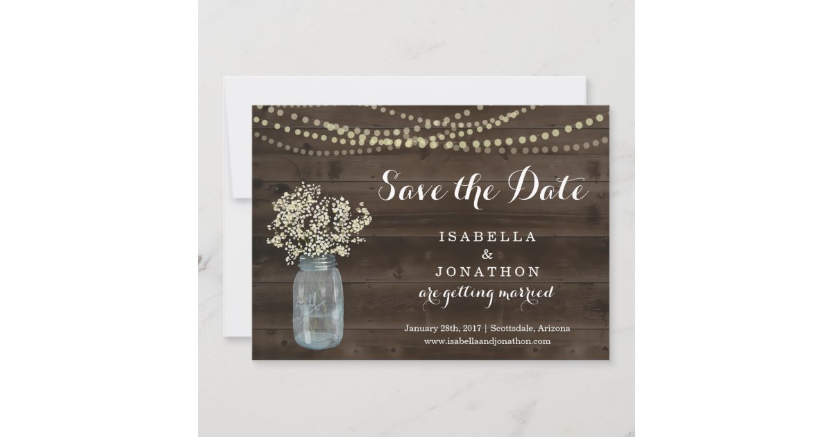 Rustic Wedding Save the Date Announcement | Zazzle