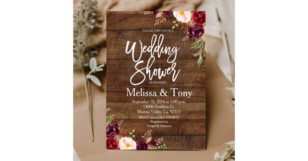 Rustic Wedding Shower Invitation | Zazzle