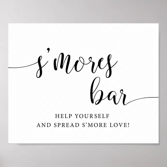 Rustic Wedding S'mores Bar Smore Love Sign | Zazzle