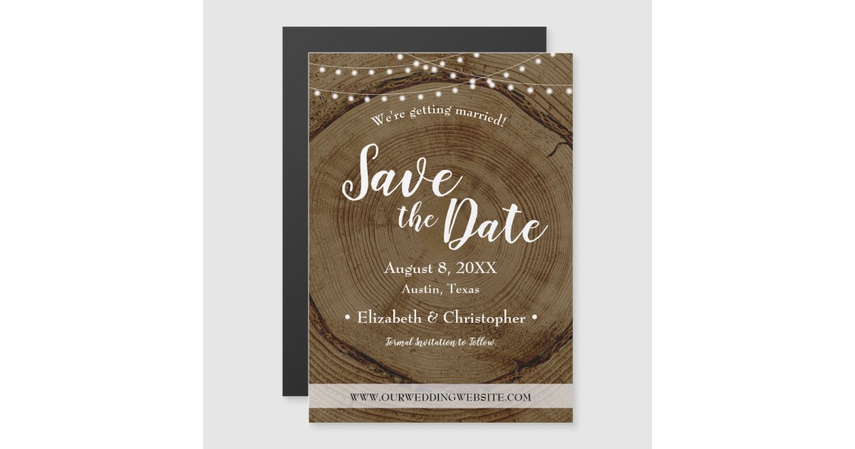 Rustic Wedding String Lights Magnetic | Zazzle