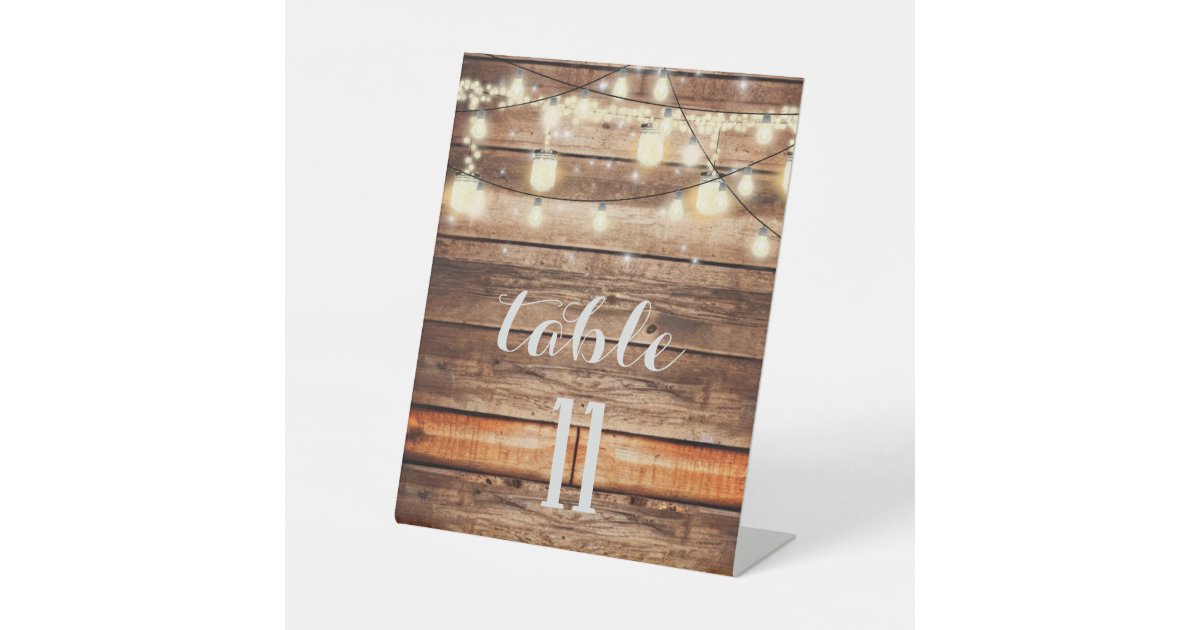 Rustic Wedding Table Sign | Zazzle