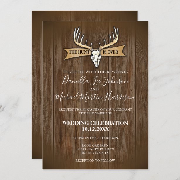 Hunting Wedding Invitations | Zazzle